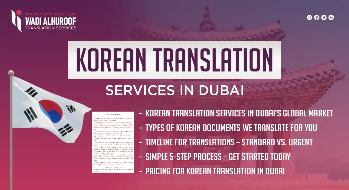 Korean Translation Services In Dubai | 058-681-5486